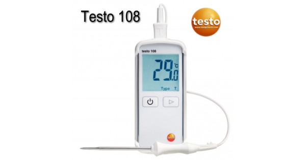 Testo 108 Splash Proof Probe Thermometer, Tempcheck